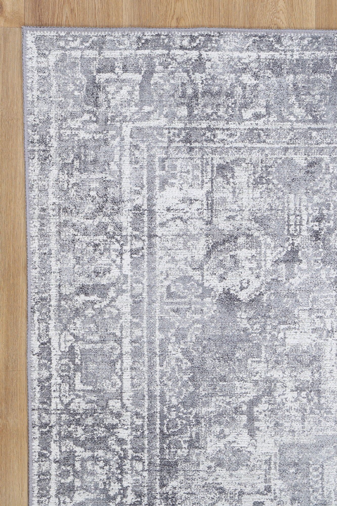 grey patterned rug