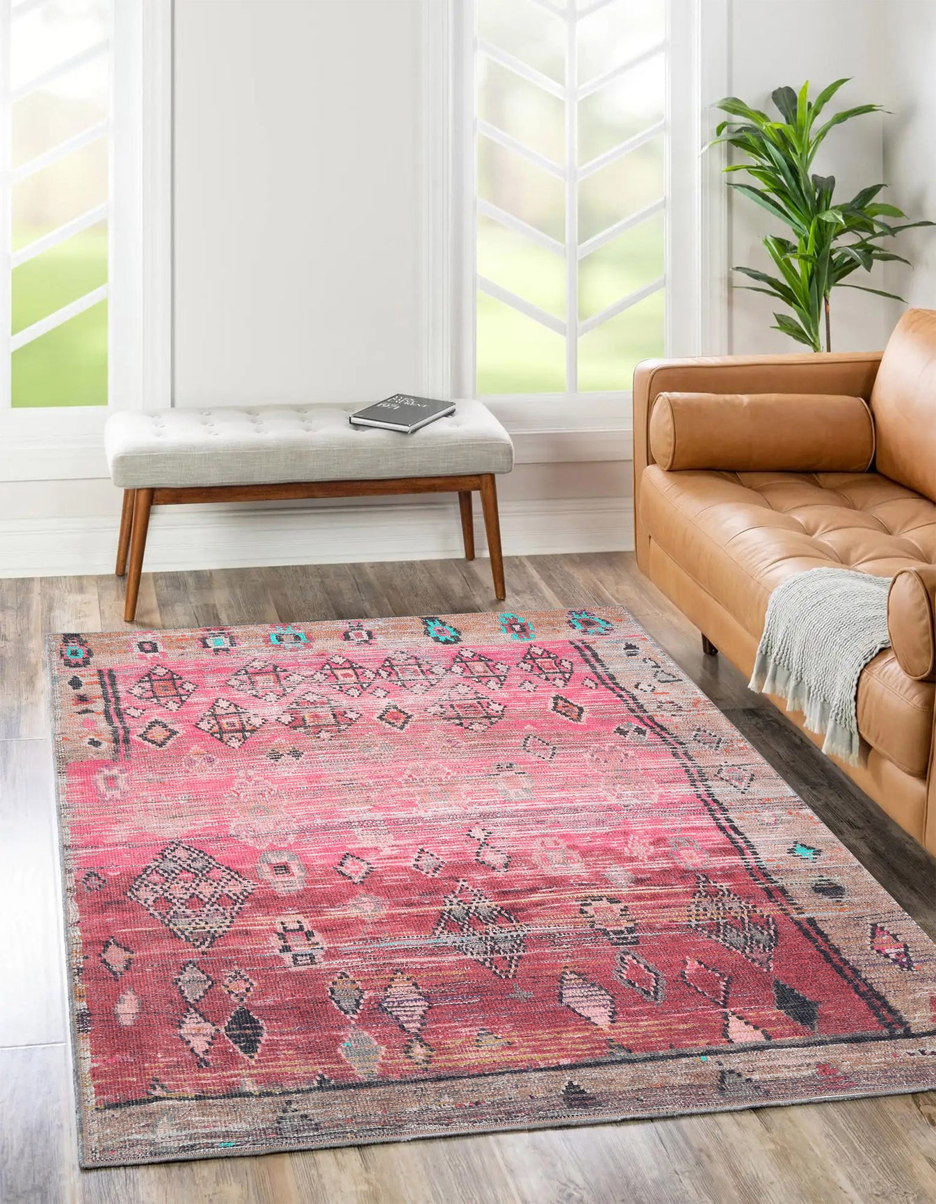 Vintage Chaima Tribal Rose Rug – The Rug Collective™