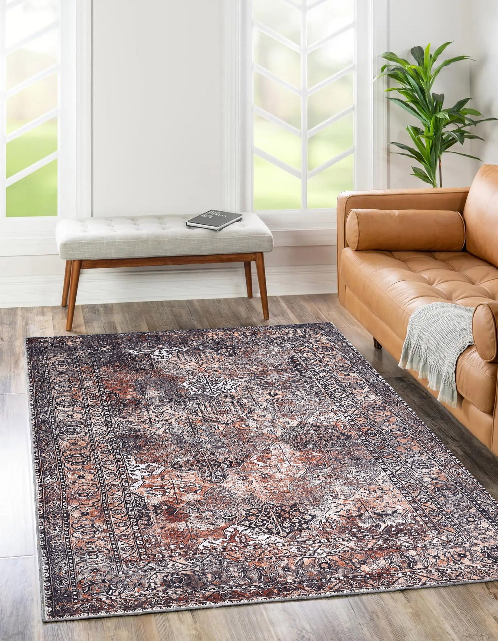 Vintage Tanner Elegance in Natural Rug – The Rug Collective™